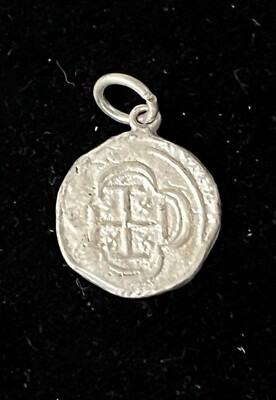 Vintage Solid Silver Spanish Coin Copy Pendant 925 Shipwreck Concepcion ...