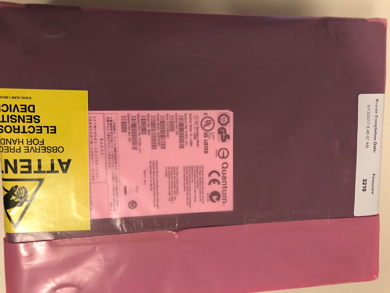 TC-L52BN TF7272-011 AQ281C#901 Quantum External SAS 3000 LTO5 Ultrium ...