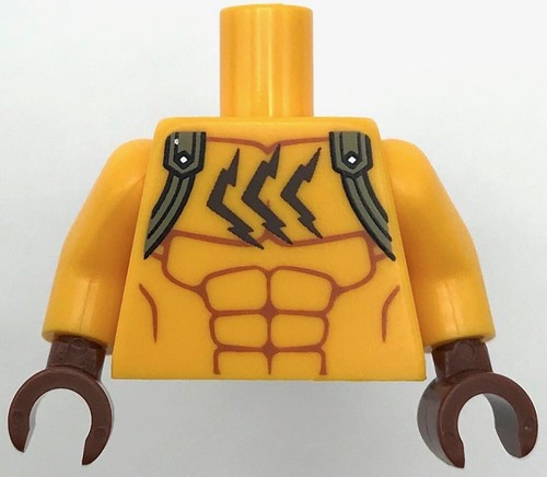 Lego New Bright Light Orange Torso Minifigure Muscles Outline Scratch ...