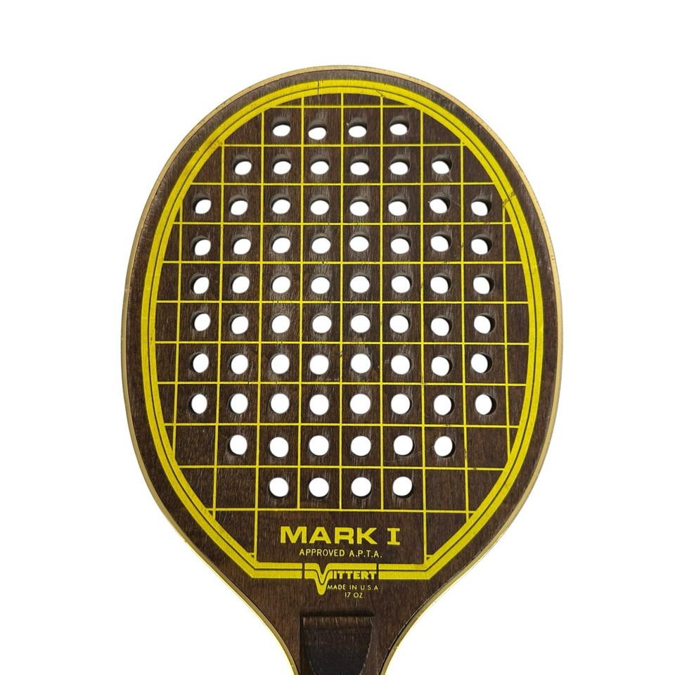 Vintage Vittert MARK I Wooden Racquet Paddle Drilled Holes APTA ...