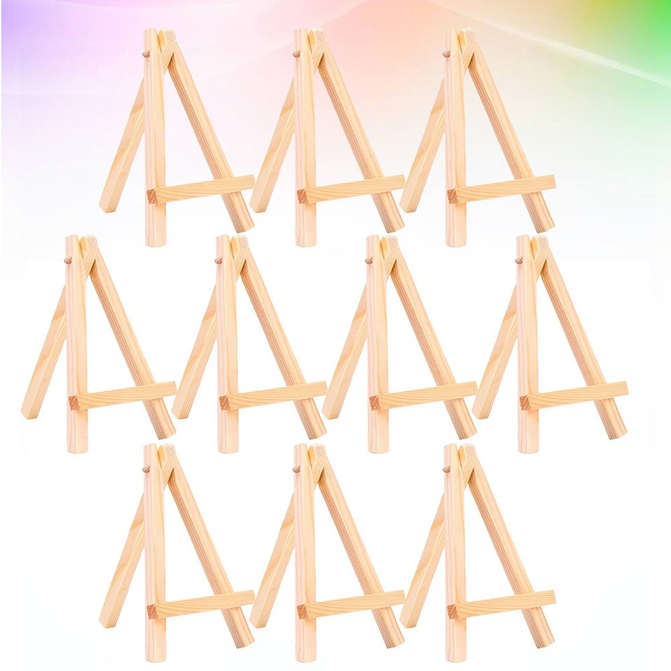 10 Pcs Display Stand Wood Easel for Painting Tabletop Mini Easels ...