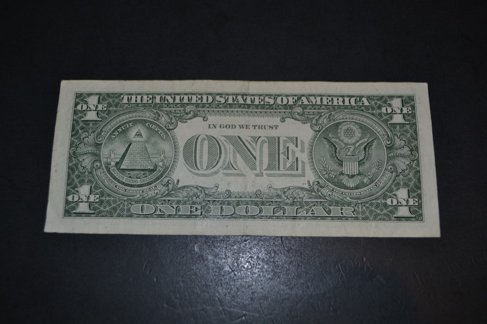 $1 DOLLAR BILL COMPLETE BROKEN LADDER 0-7 FANCY SERIAL NUMBER ...
