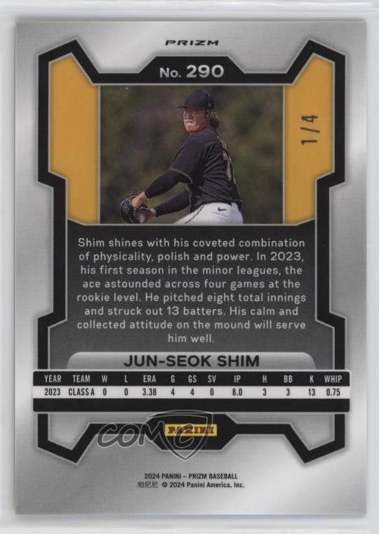 2024 Panini Prizm Premium Box Set Gold Prizm /4 Jun-Seok Shim #290 | eBay