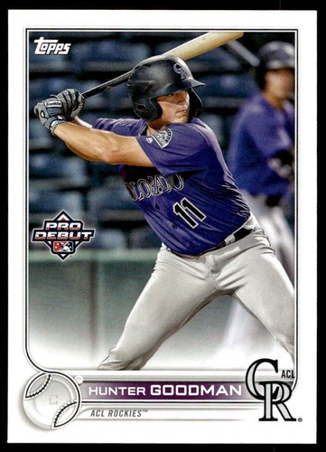2022 Topps Pro Debut PD-46 Hunter Goodman ACL Rockies | eBay