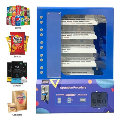 10 Slots Commercial Mini Wall Snack Vending Machine Food Snack Coin ...