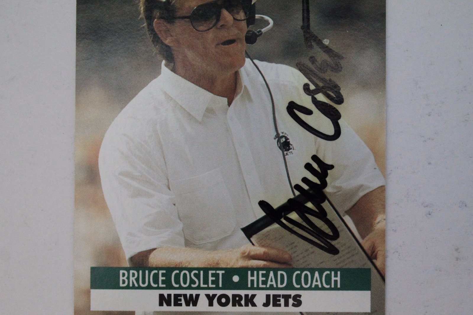 Bruce Coslet NY Jets Coach Autograph 1991 NFL Pro Set #252 Signed Card ...