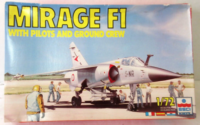 Ertl ESCI 9081 Model Kit Airplane, Mirage F1 with Pilots Ground Crew ...