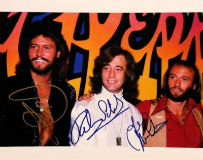 THE BEE GEES SIGNED PHOTO AUTOGRAPH 3 ORIGINAL SIGNATURE POSTER 8X10 ...