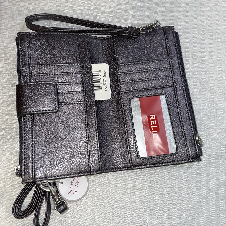 Relic Dylan Checkbook Wristlet Crossbody Convertible Purse/Wallet ...