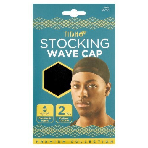 Titan Premium Collection #652 Black Stocking Wave Cap, 2 count | eBay