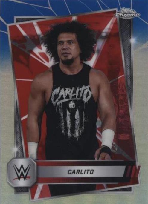 2025 Topps Chrome WWE - Carlito #134 Red & Blue Refractor for sale ...