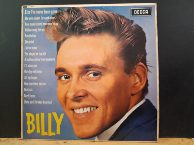 BILLY FURY Billy LP UK 1st pressing 1963 British Rock & Roll Great ...