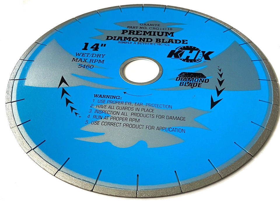 14" x .110" Granite Premium Saw Blade Silent Core 50-60mm Arbor for ...