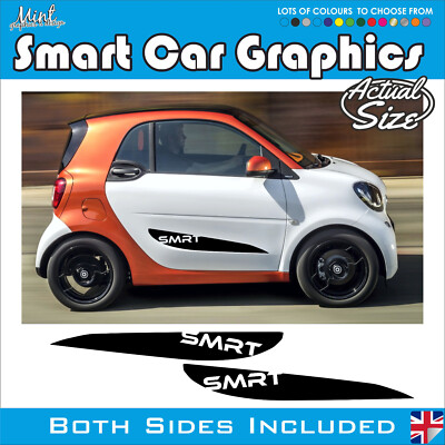 Smart Car FOR TWO SMRT side Stripes Decals Stickers Graphics FREE P&P ...