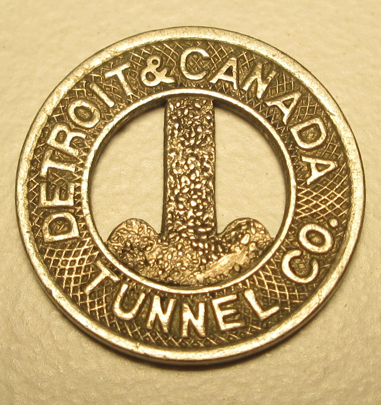 Vintage Detroit - Canada Tunnel Co. Detroit, MI Transit Toll Token ...