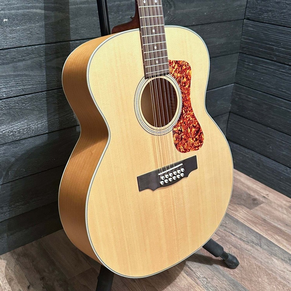Guild F-2512E Maple Jumbo 12 String Acoustic Electric Guitar - Natural ...