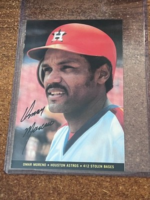 1983 Topps Baseball Foldouts Omar Moreno 412 SB's Julio Cruz 257 SB's ...