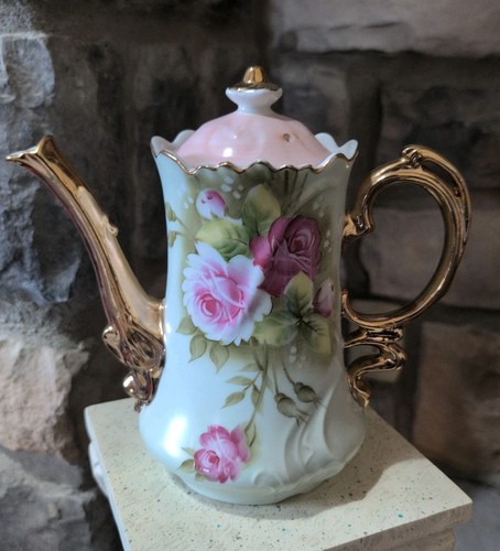 Vintage Lefton Hand Painted Coffee/Tea Pot | eBay