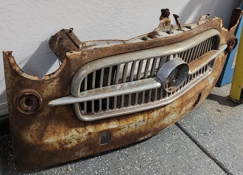 Super Rare! 1956 1957 Fiat 1100 Front End ~Grille Assembly ~Nose Piece ...