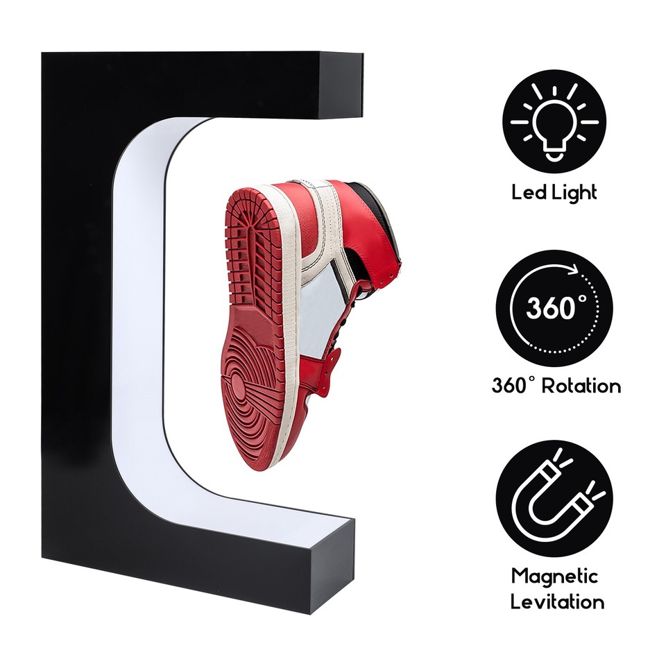 Levitating Shoe Display Floating Shelf Magnetic Sneaker Stand LED ...