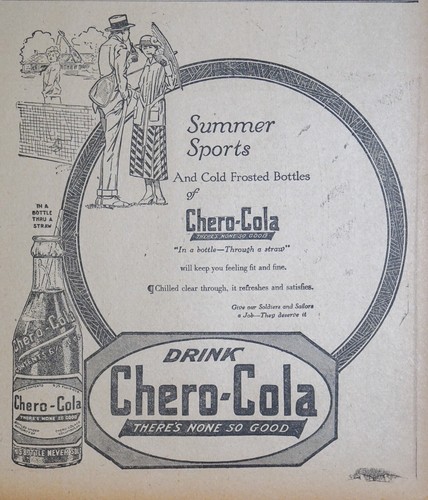 1919 Greensboro Newspaper Page - Chero-Cola Ad - Summer Sports | eBay