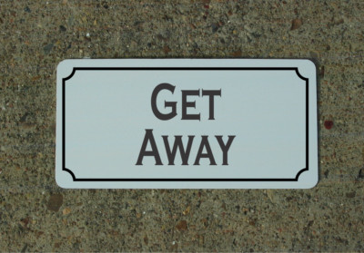 Get Away Metal Sign | eBay
