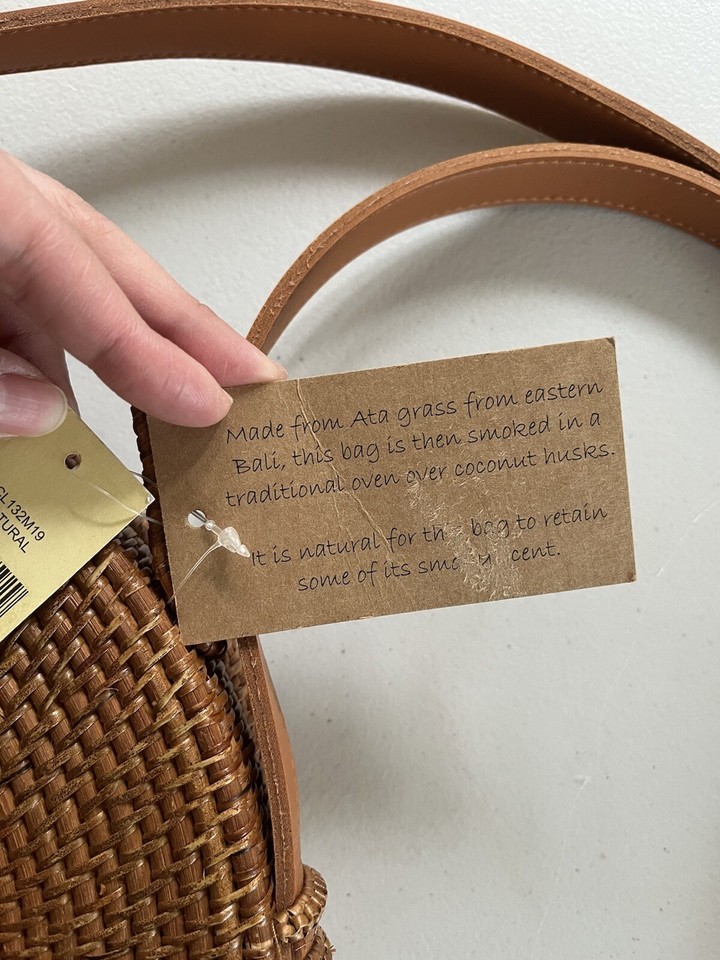 Collection Eighteen Womens Bamboo Circle Hand Crafted Shoulder Purse ...