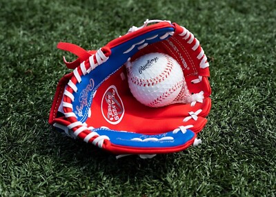 Rawlings PL91SR Players Series 9" Youth T-Ball Baseball Glove Softcore Ball Incl | eBay