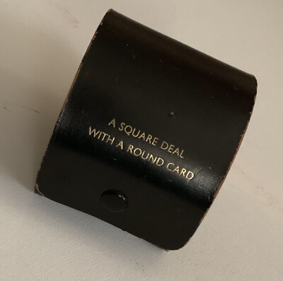 Vintage Waddington Circular Round Playing Cards In Genuine Leather Case ...