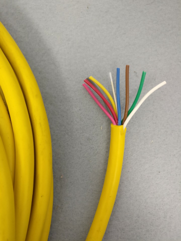 8 Conductor Cable Yellow Jacket, 30' 3'' | eBay