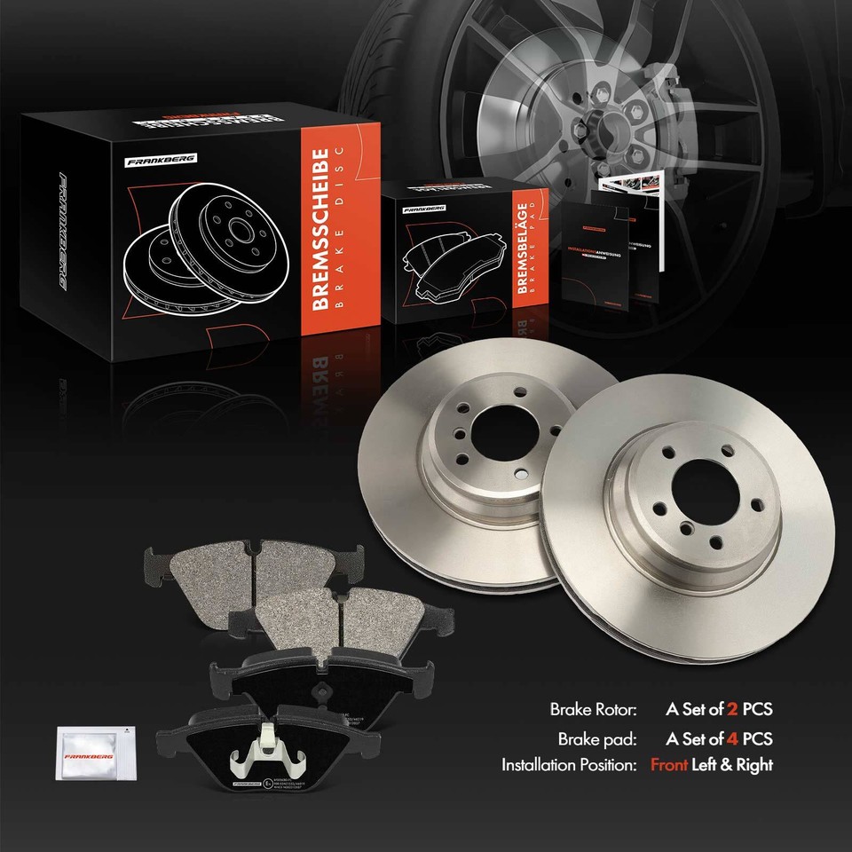Brake Discs & Brake Pads Front 348mm for BMW 3 Series X1 E84 E90 E91 ...