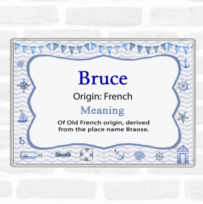 Bruce Name Meaning Jumbo Fridge Magnet Nautical | eBay UK