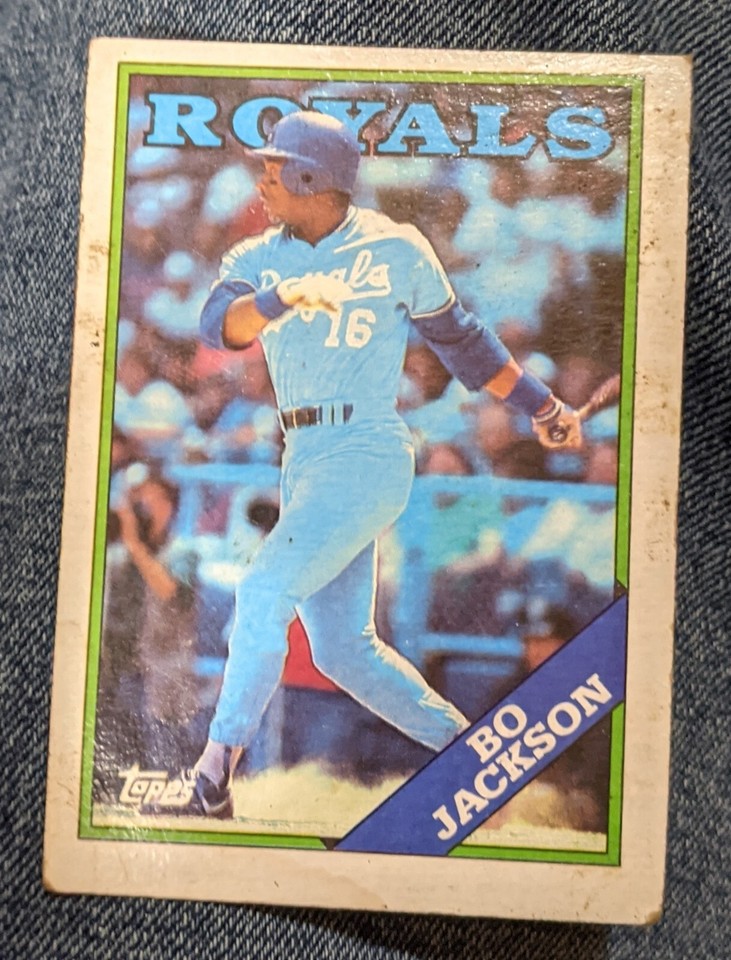 ULTRA RARE Bo Jackson Royals 1988 Topps #750 Error Card. Misprint ...