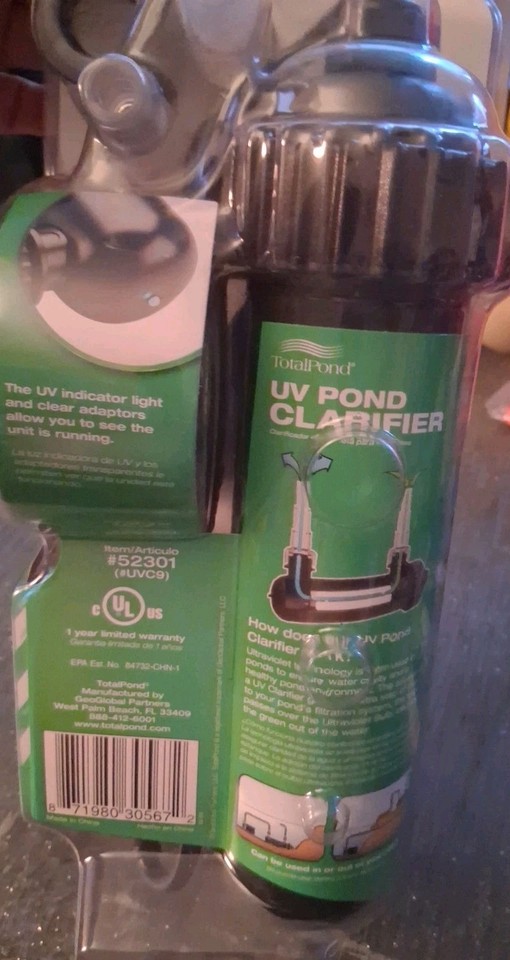 Total Pond 9W UV Clarifier Sterilize Water Light Bulb Technology Clean ...