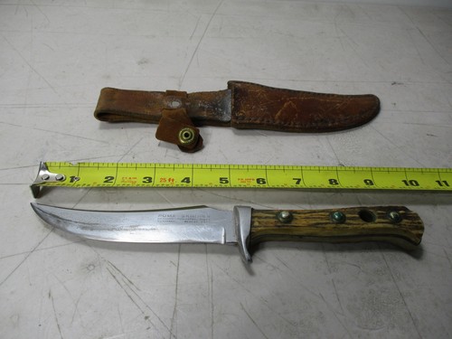 k31) Vintage 1968 Puma 6393 Skinner Solingen Germany Stag Fixed Blade ...