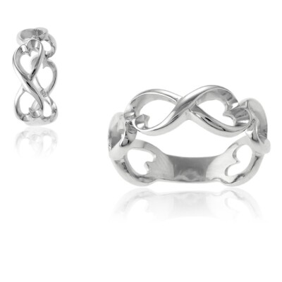 Sterling Silver Open Infinity Ring | eBay