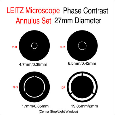 27mm Phase Contrast Set for Leitz Microscopes Retrofit Compatible | eBay