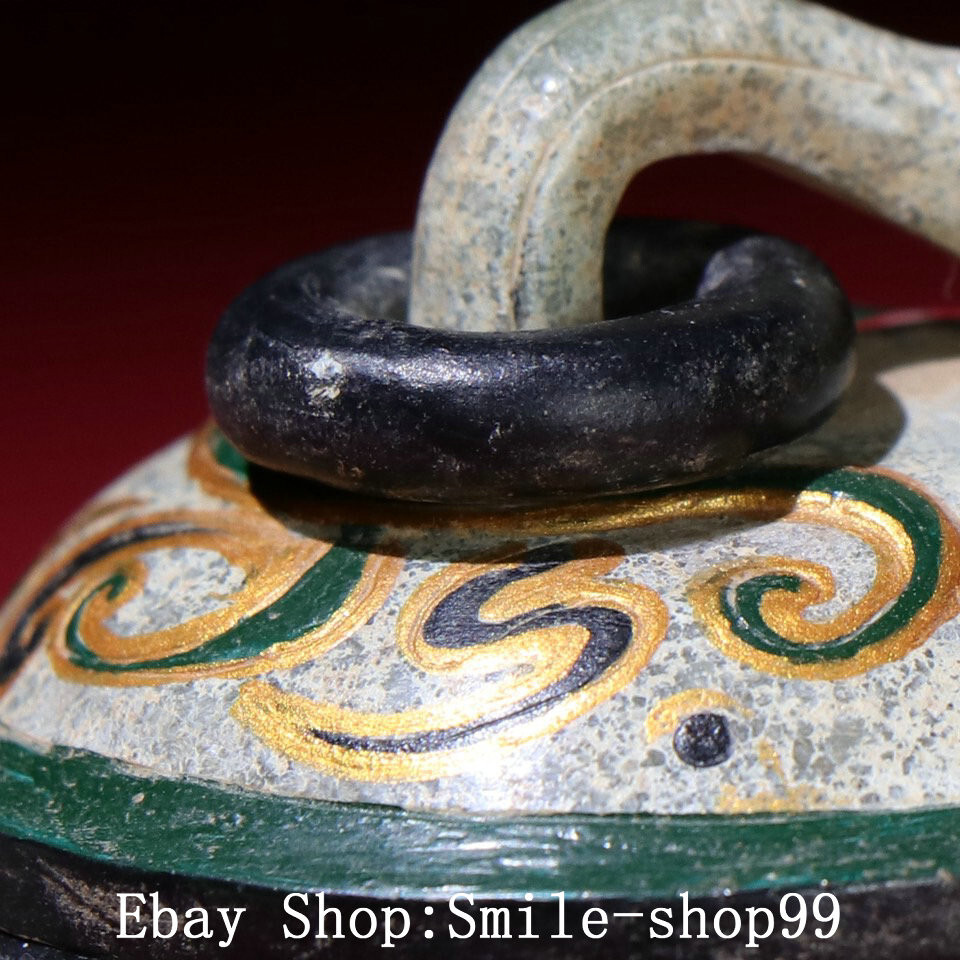 Han Dynasty Natural Hetian Jade Painting Dragon Turtle Incense Burner ...