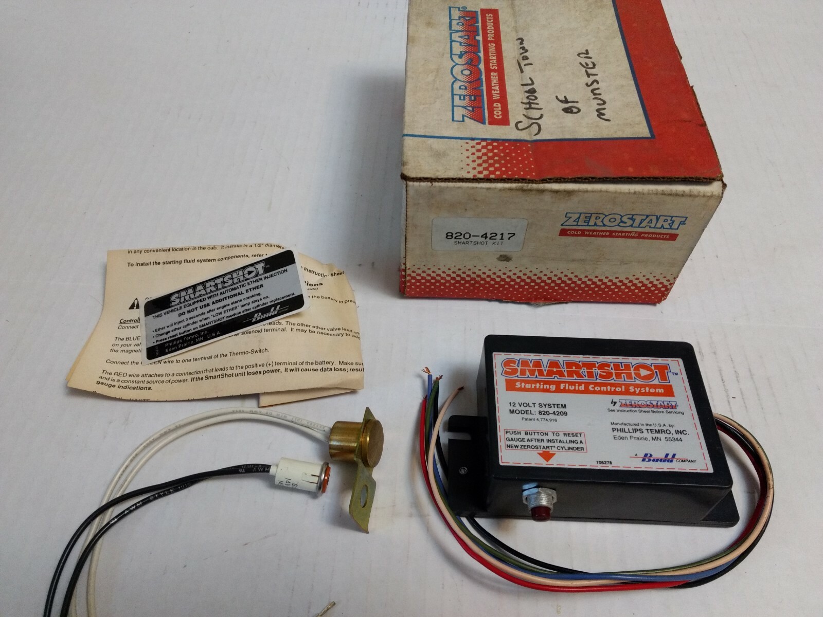 zerostart smartshot kit 820-4217 ether starting fluid control system ...