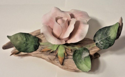 Boehm Porcelain Pink 7" Large American Express Rose 110, Made in USA | eBay