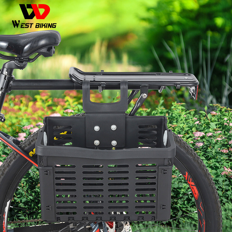 Foldable Bike Front Rear Basket Bicycle Handlebar Rack Pack Carrier ...