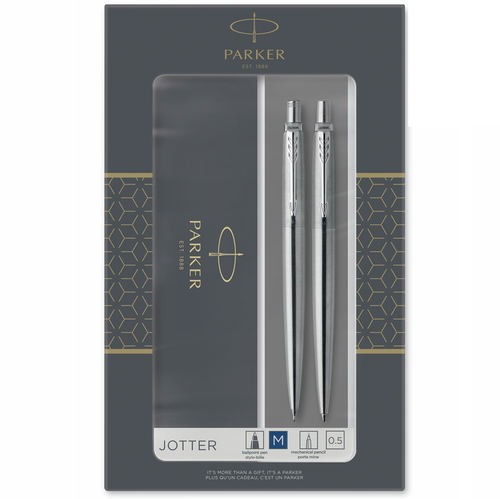 Parker Jotter Ball Point Pen + Mechanical Pencil Pacer Gift Set Box ...
