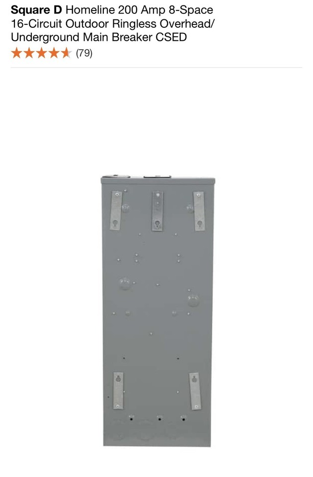 RC816f200C Square D 200 amp meter combo 8 Spaces 16 Circuits 120/240 ...