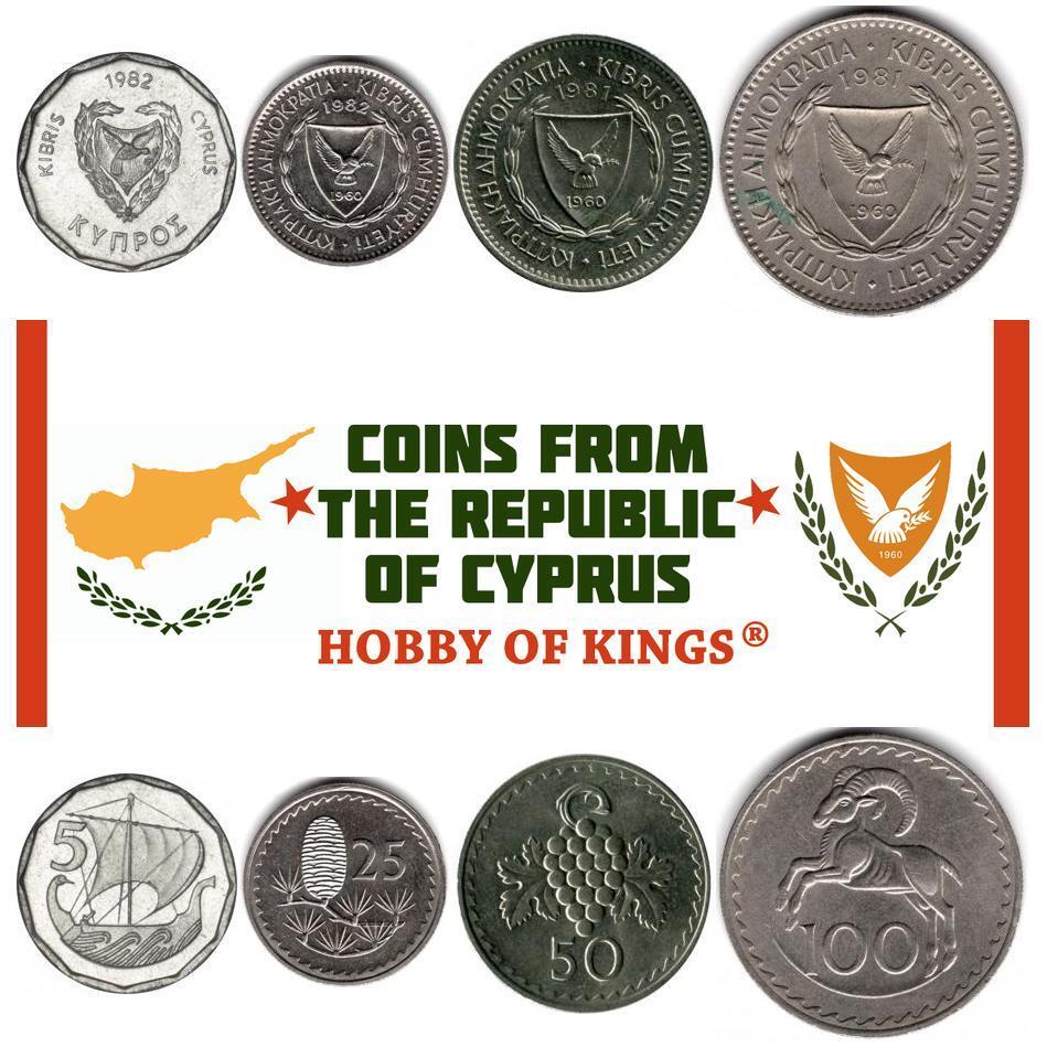 Cyprus | 4 Coin Set | 5 25 50 100 Mils | 1963 - 1982 | eBay