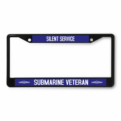 License Plate Frame Vinyl Insert Silent Service Submarine Veteran Logo ...