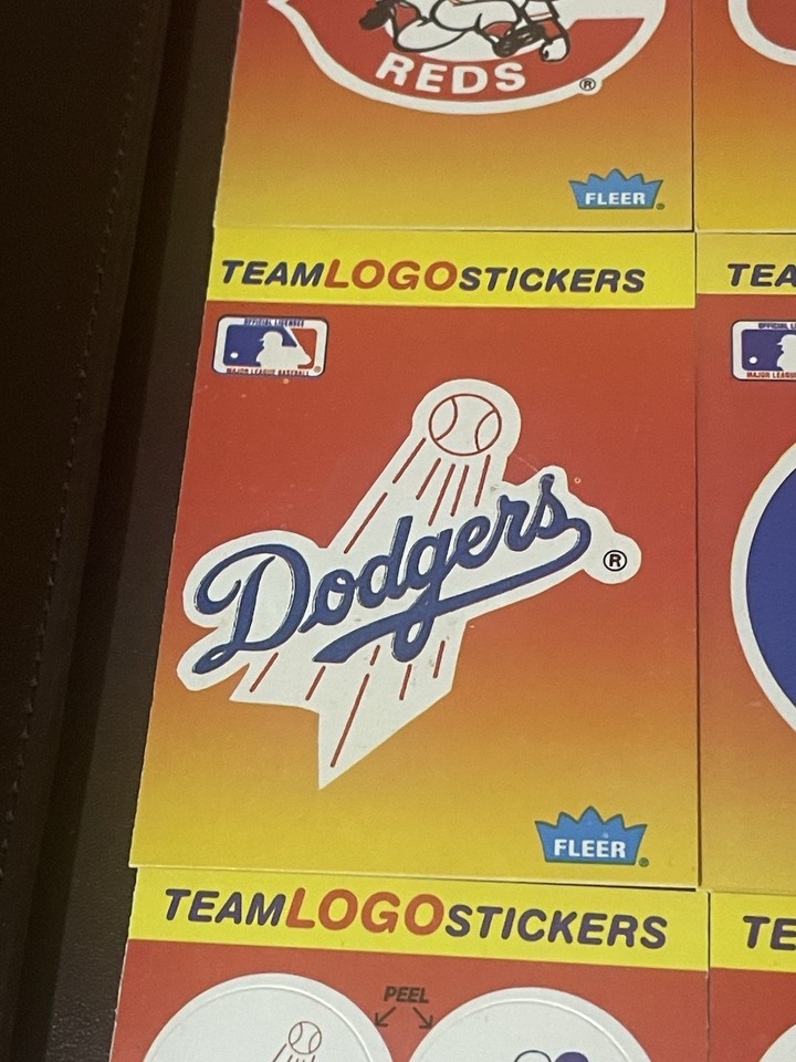 1991 Fleer Baseball - Team Logo Stickers Complete 40 Card Set / All ...