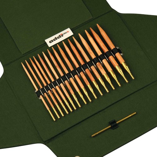 addi Click Nature Olive Wood Interchangeable Circular Knitting Needle ...