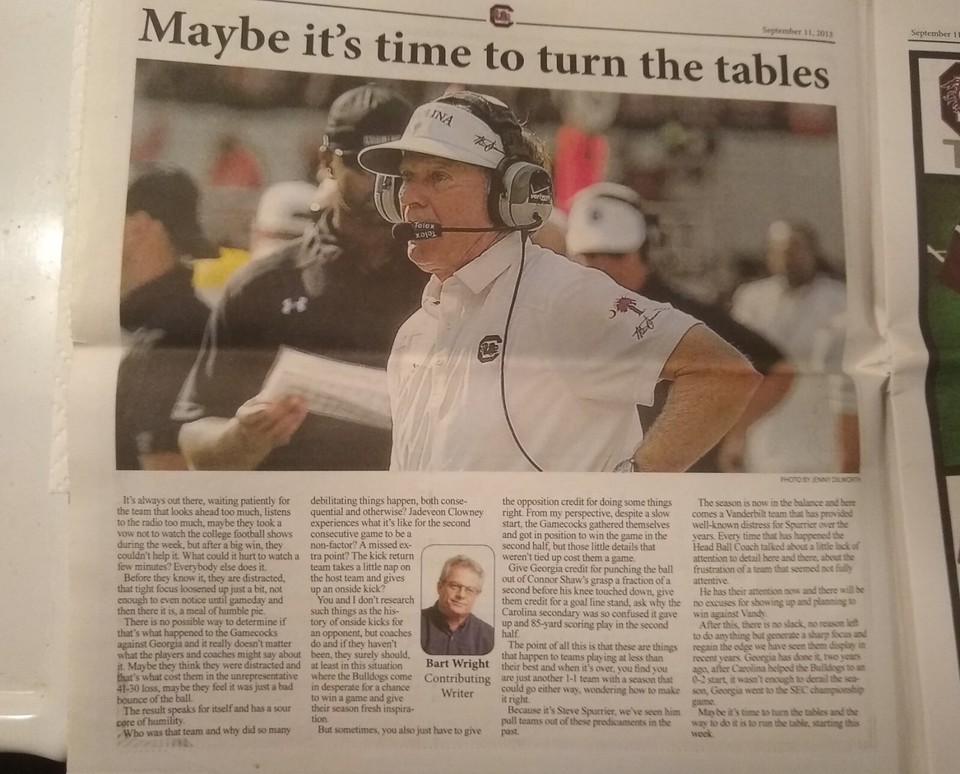 Gamecock Magazine Spurs and Feathers 9/11/13 Spurrier Connor Shaw | eBay