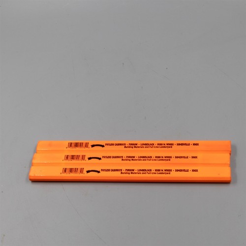 Payless Cashways Building Materials Orange Pencils (Furrow, Lumberjack ...
