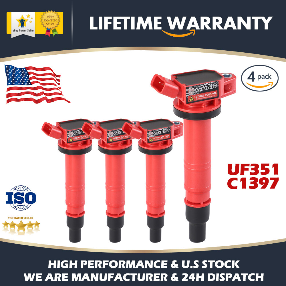 4 Ignition Coil Replacement for Toyota Camry Tacoma Tundra 4Runner ...